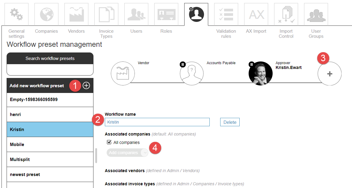 Workflow Presets Management
